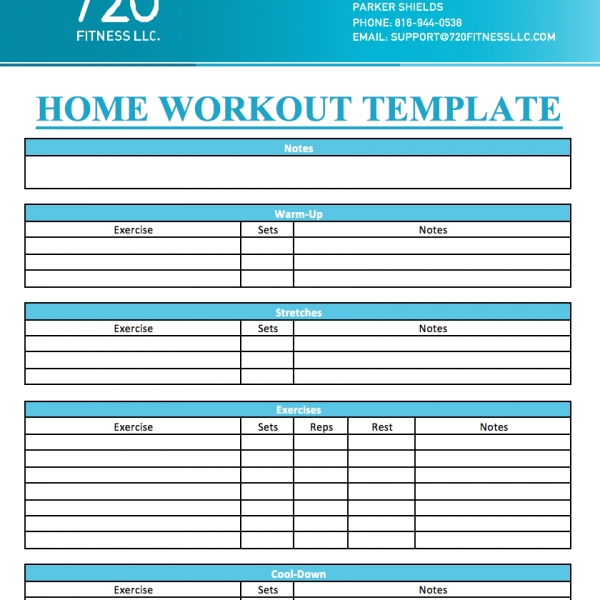 HOME WORKOUT TEMPLATE - Trainerize.me